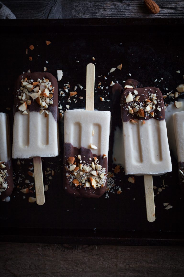 Vegan Magic Shell Ice Cream Bars - The Simple Green