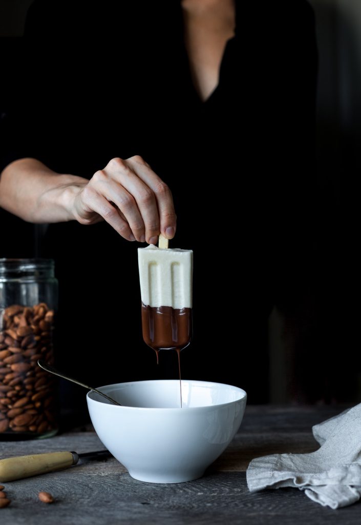 Vegan Chocolate Dipped Ice Cream Bars - The Simple Green