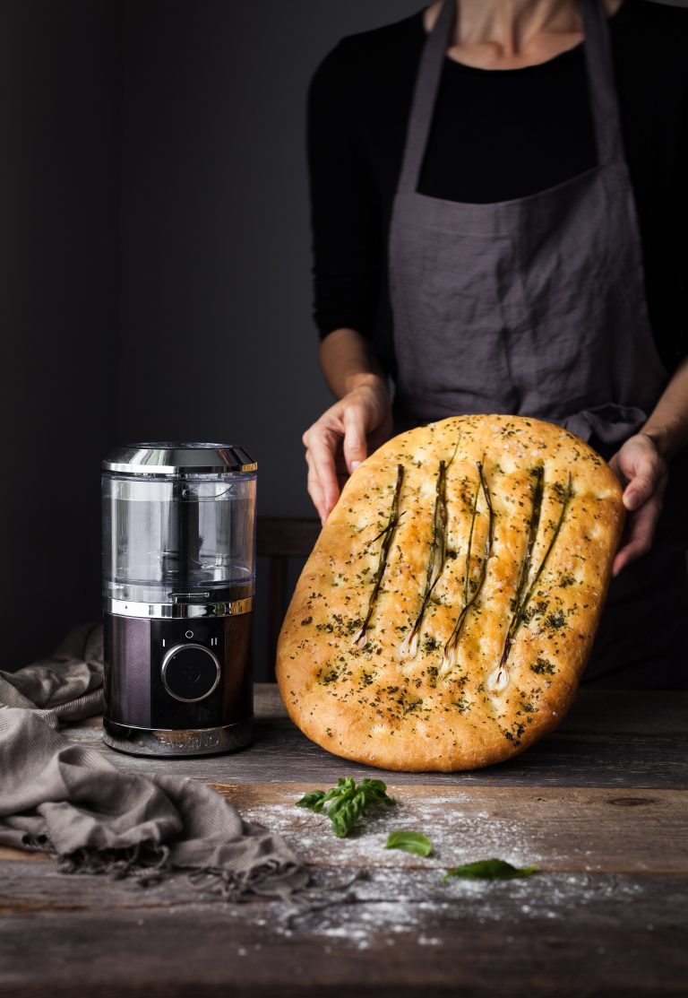 Easy Garlic Herb & Spring Onion Focaccia Bread - The Simple Green